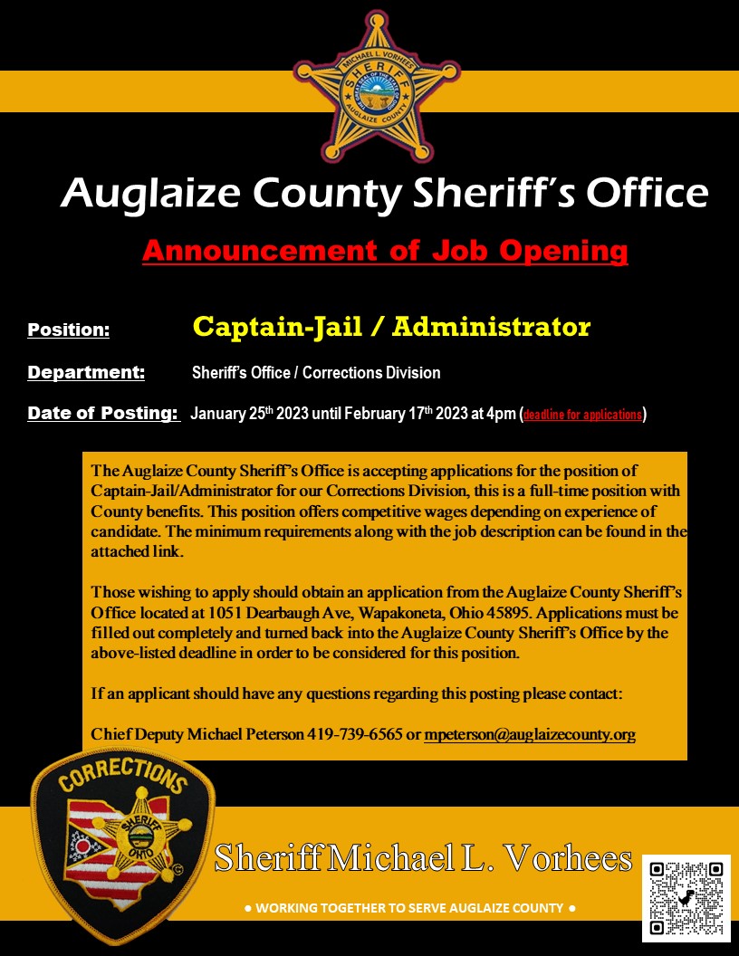 Sheriff | Auglaize County